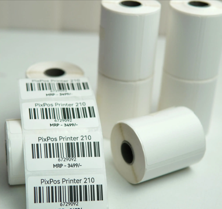 Label Paper Paper Roll (50mm x 25mm) for Barcode Label Printer 500 ...