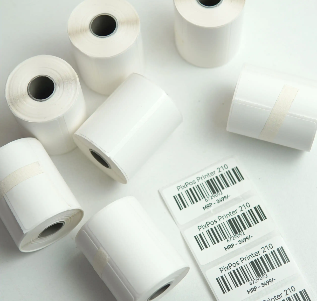Label Paper Paper Roll (50mm x 25mm) for Barcode Label Printer 500 ...