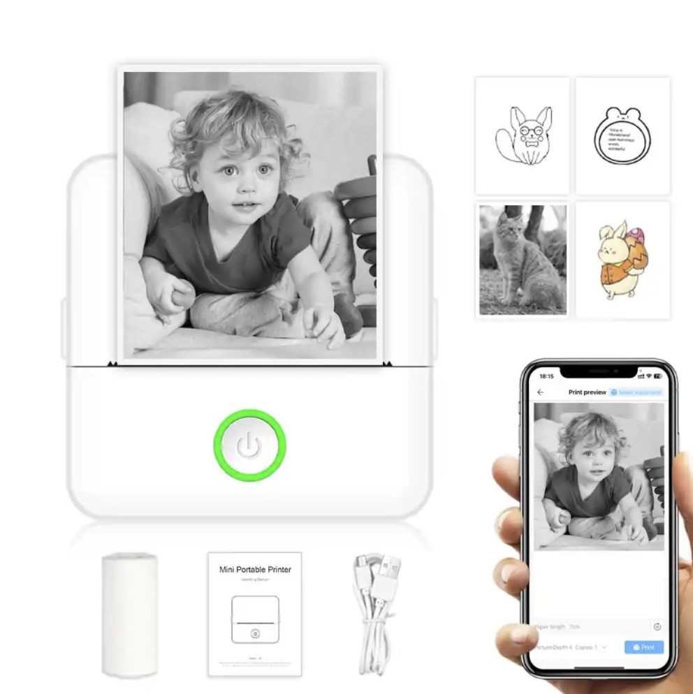 Pix X6 Portable Wireless Thermal Mini Printer