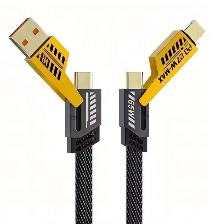 Pix 4 in 1 Metal Nylon 65W Super Fast Data Cable