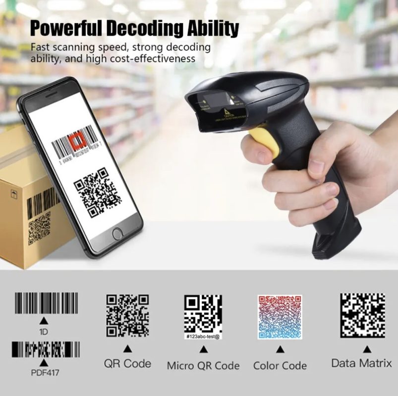 Pix 8200B 2.4GHz Bluetooth Wireless Laser 2D Scanner - Pix Store