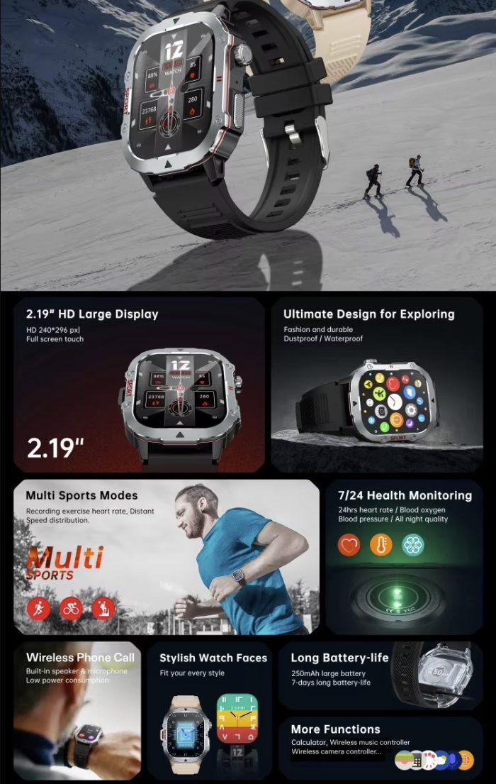 Pix C30 Pro Rugged Smartwatch Price in Bangladesh